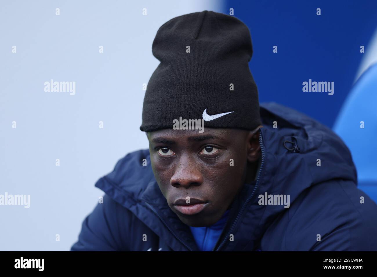 Brighton and Hove, England, 25th January 2025. Yankuba Minteh of ...