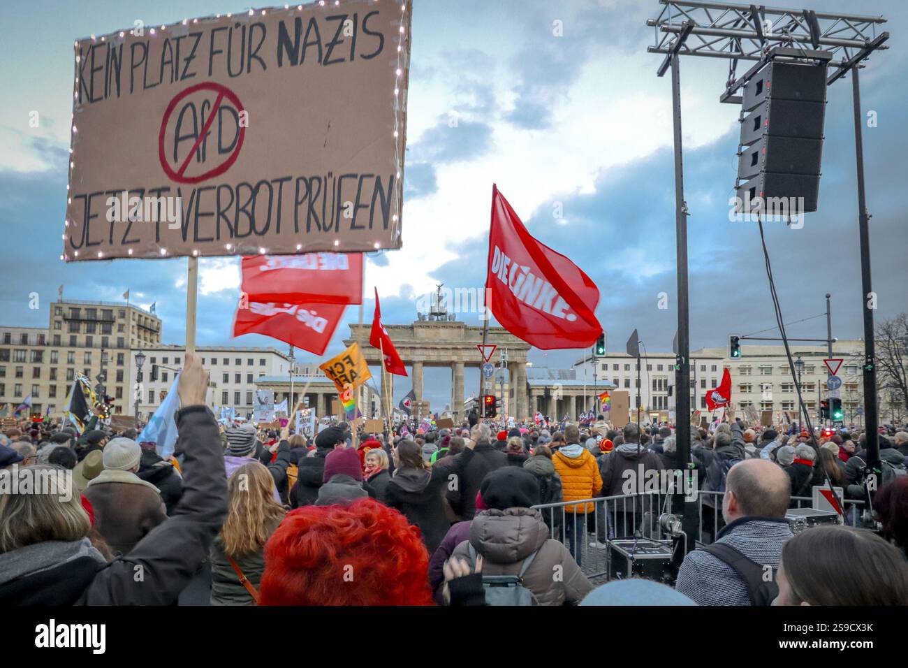 Berlin, Germany Anti-AfD protest: protesters hold signs against the ...