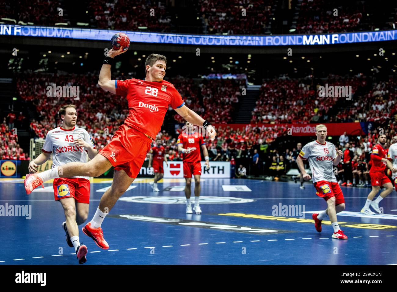Herning, Denmark. 25th, January 2025. Matej Havran (28) of Czechia seen ...