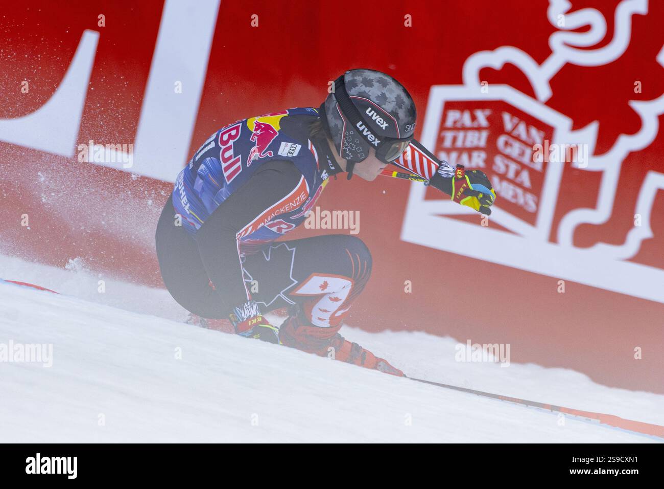 KITZBUEHEL, AUSTRIA - JANUARY 25: Jeffrey Read of Canada during the ...