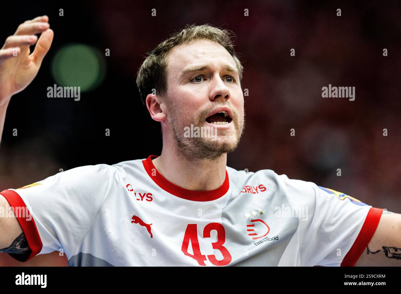 Herning, Denmark. 25th, January 2025. Simon Pytlick (43) of Denmark ...