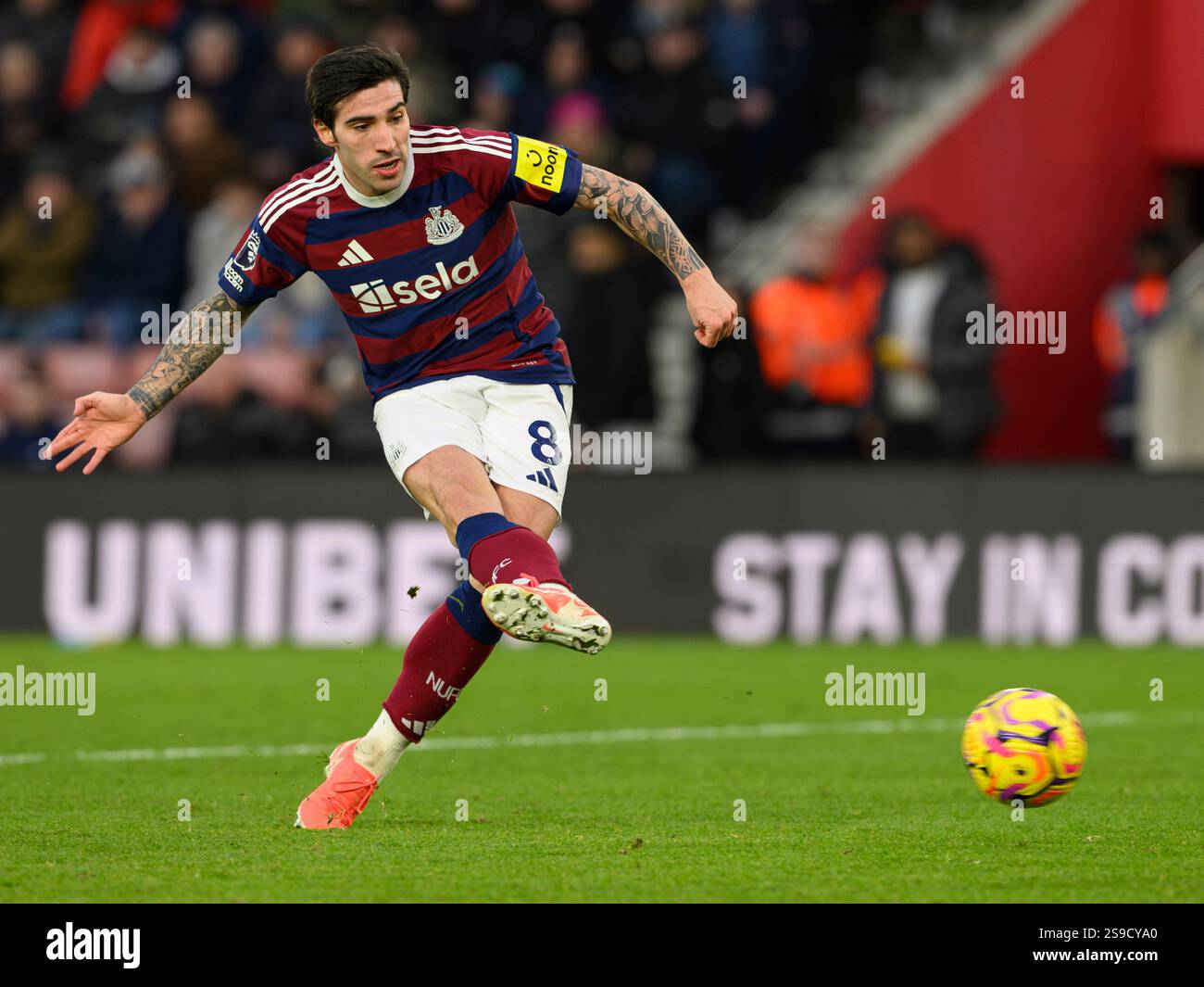 London, England - 2025 January 25th: Newcastle United's Sandro Tonali ...