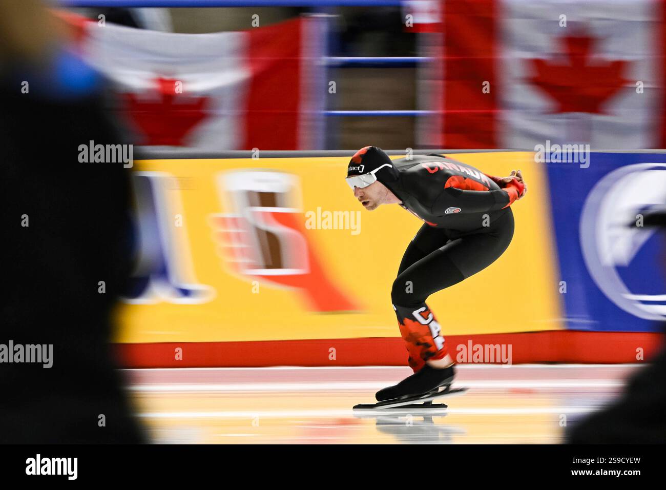 CALGARY, AB, CANADA - JANUARY 25: Ted-Jan Bloemen (CAN) races during ...