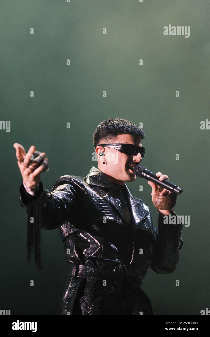 The artist Rodrigo Cuevas performs during his concert at the Movistar ...