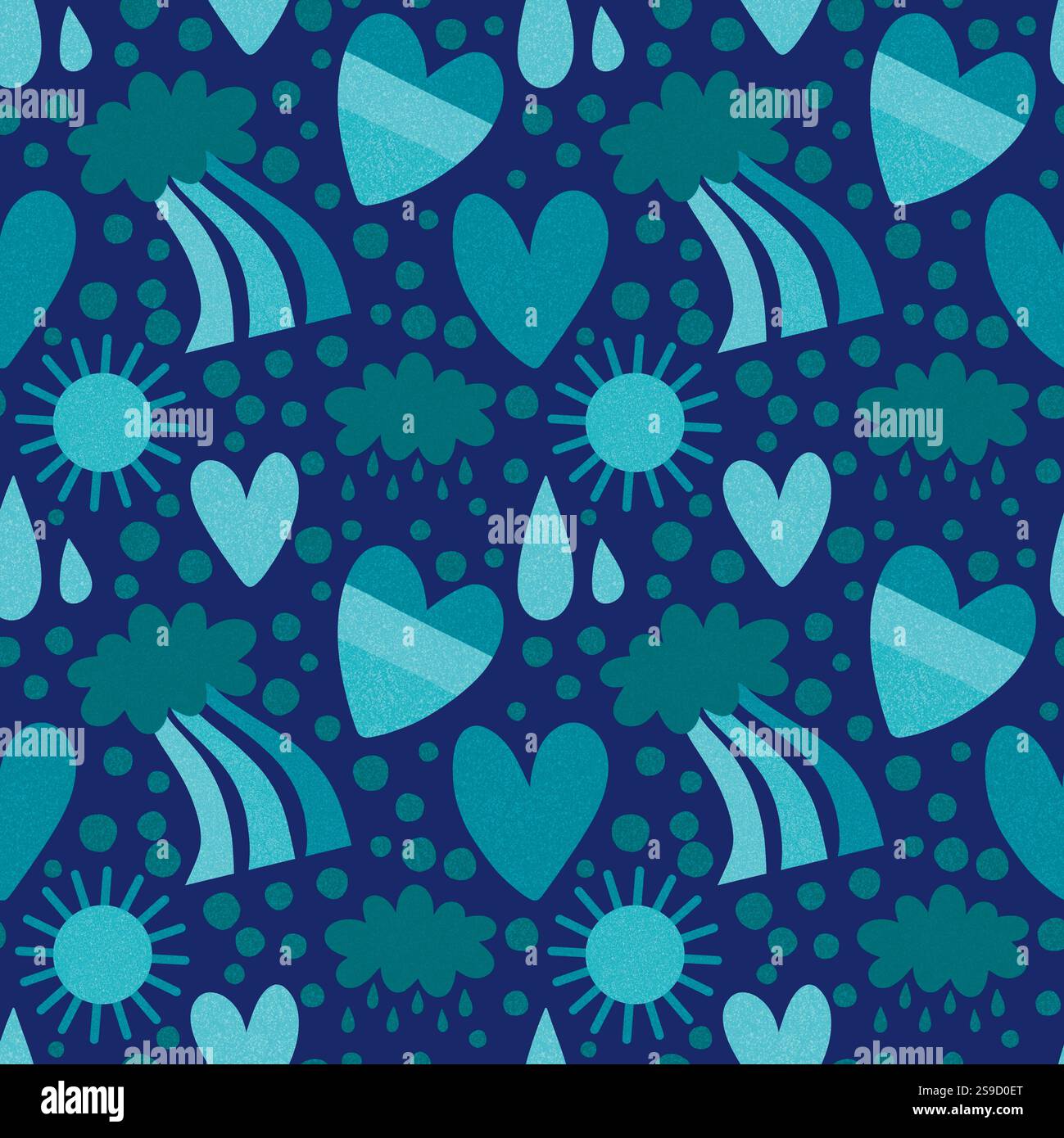 Valentine love hearts seamless 14 February pattern for wrapping paper ...