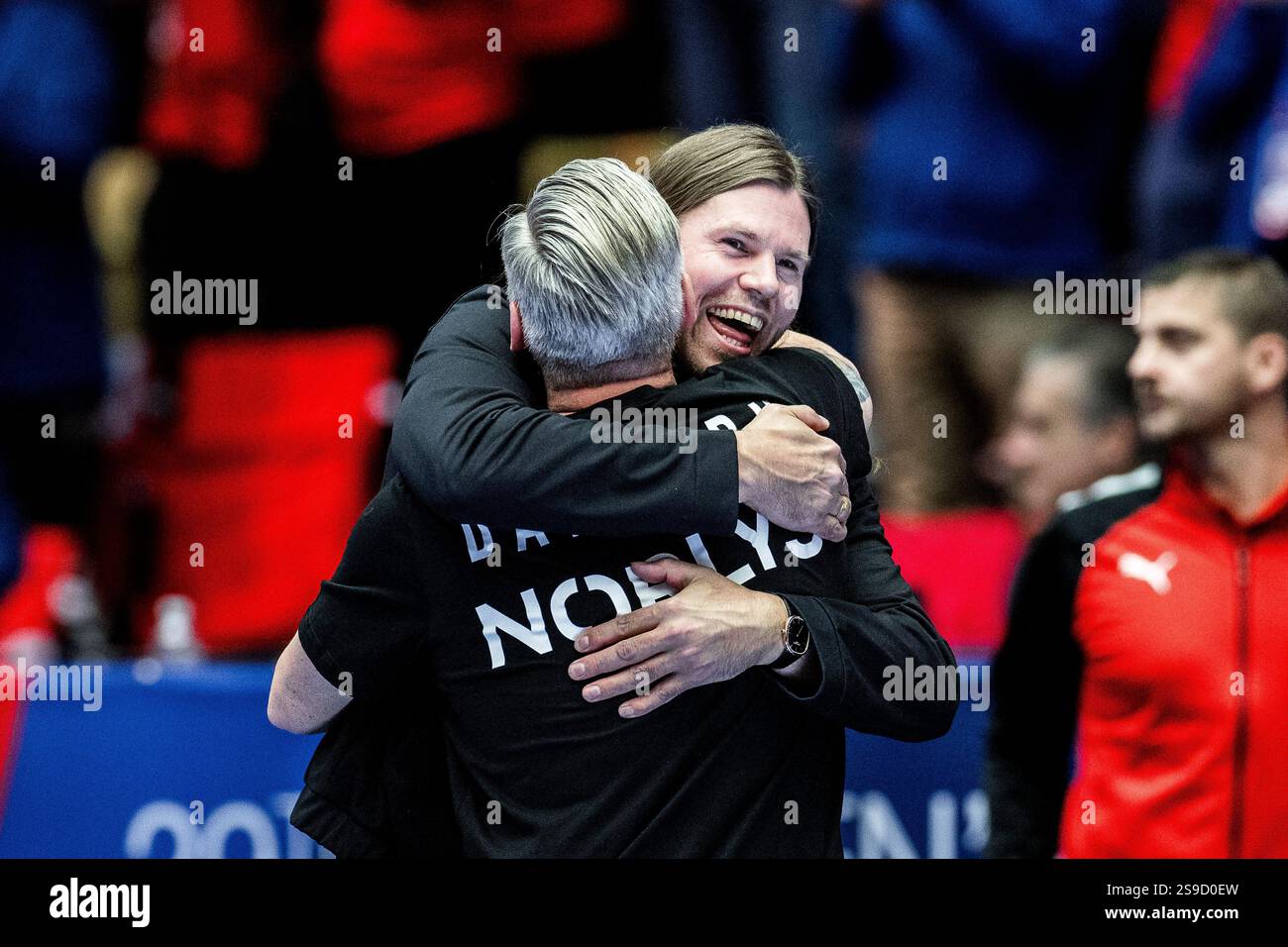 Herning, Denmark. 25th, January 2025. Head coach Nikolaj Jacobsen of ...