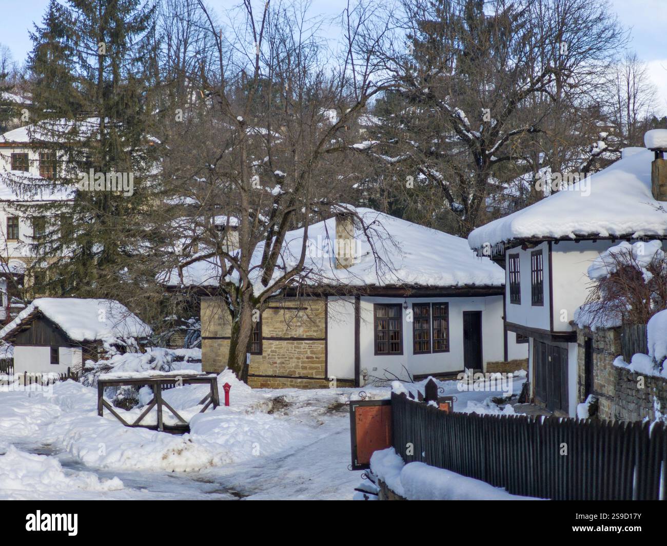 Amazing Winter panorama of village of Bozhentsi, Gabrovo region ...