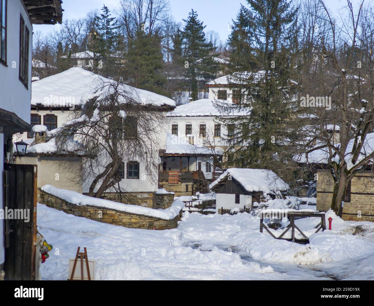 Amazing Winter panorama of village of Bozhentsi, Gabrovo region ...