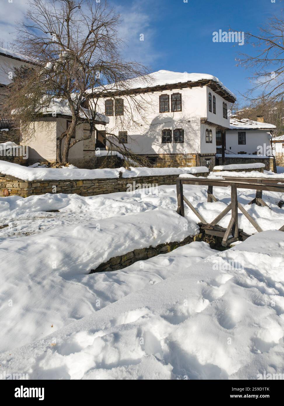Amazing Winter panorama of village of Bozhentsi, Gabrovo region ...