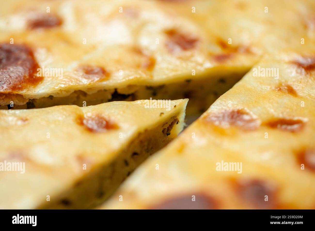 Traditional Russian national pie close up Stock Photo - Alamy