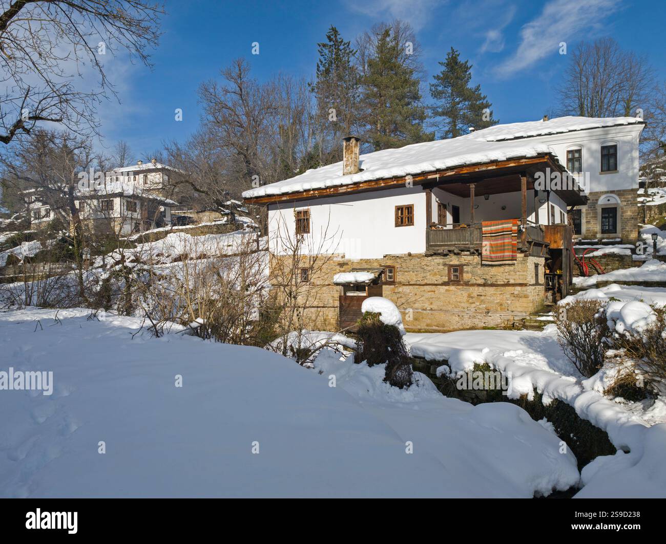 Amazing Winter panorama of village of Bozhentsi, Gabrovo region ...
