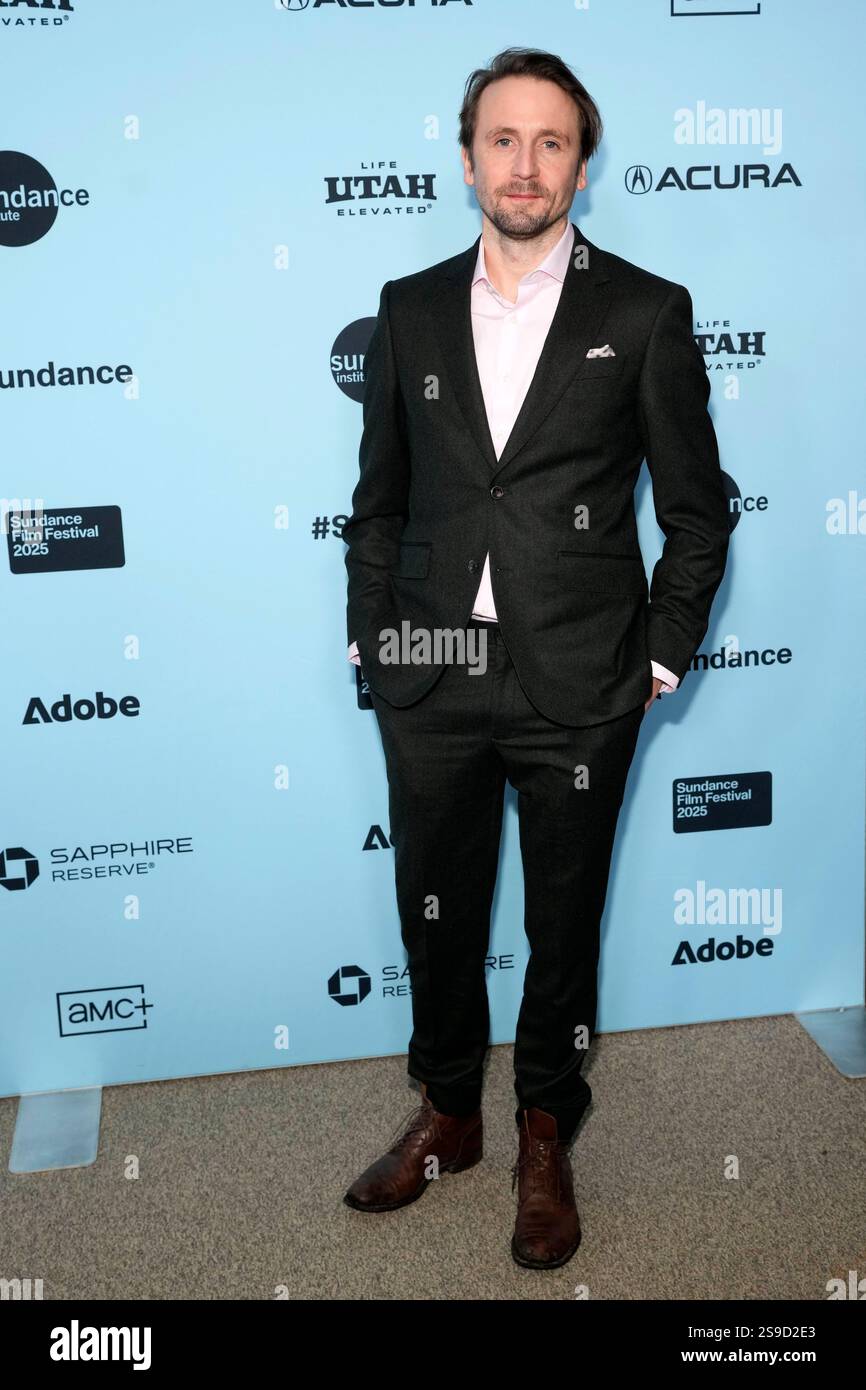 Tom Basden attends the premiere of "The Ballad of Wallis Island" during ...