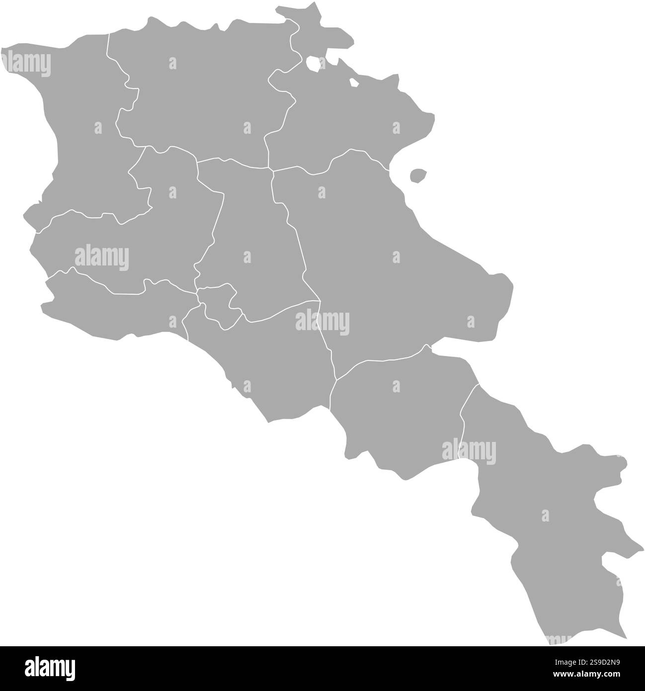 Map of Armenia with the provinces Stock Vector Image & Art - Alamy