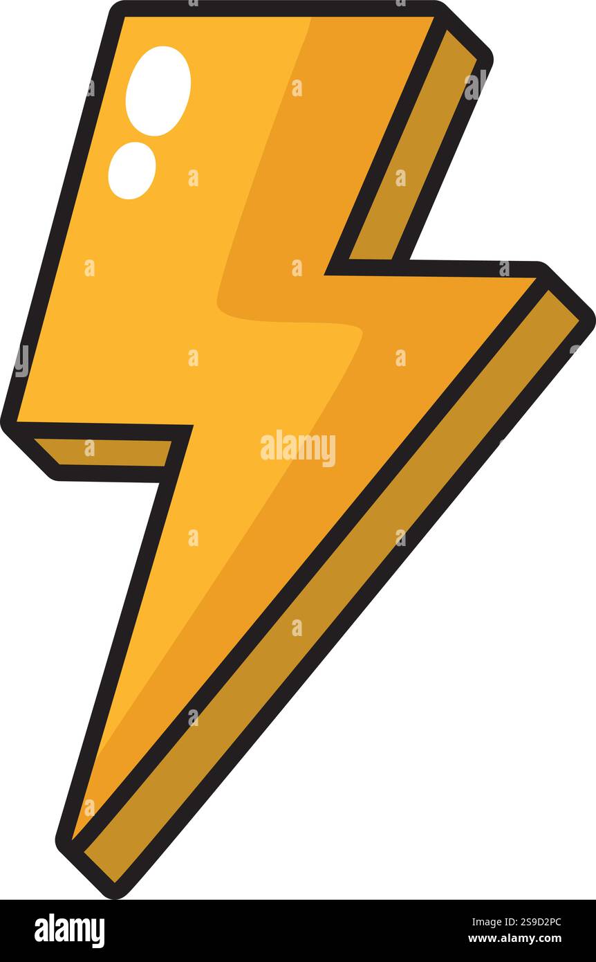 Lightning bolt icon Stock Vector Image & Art - Alamy