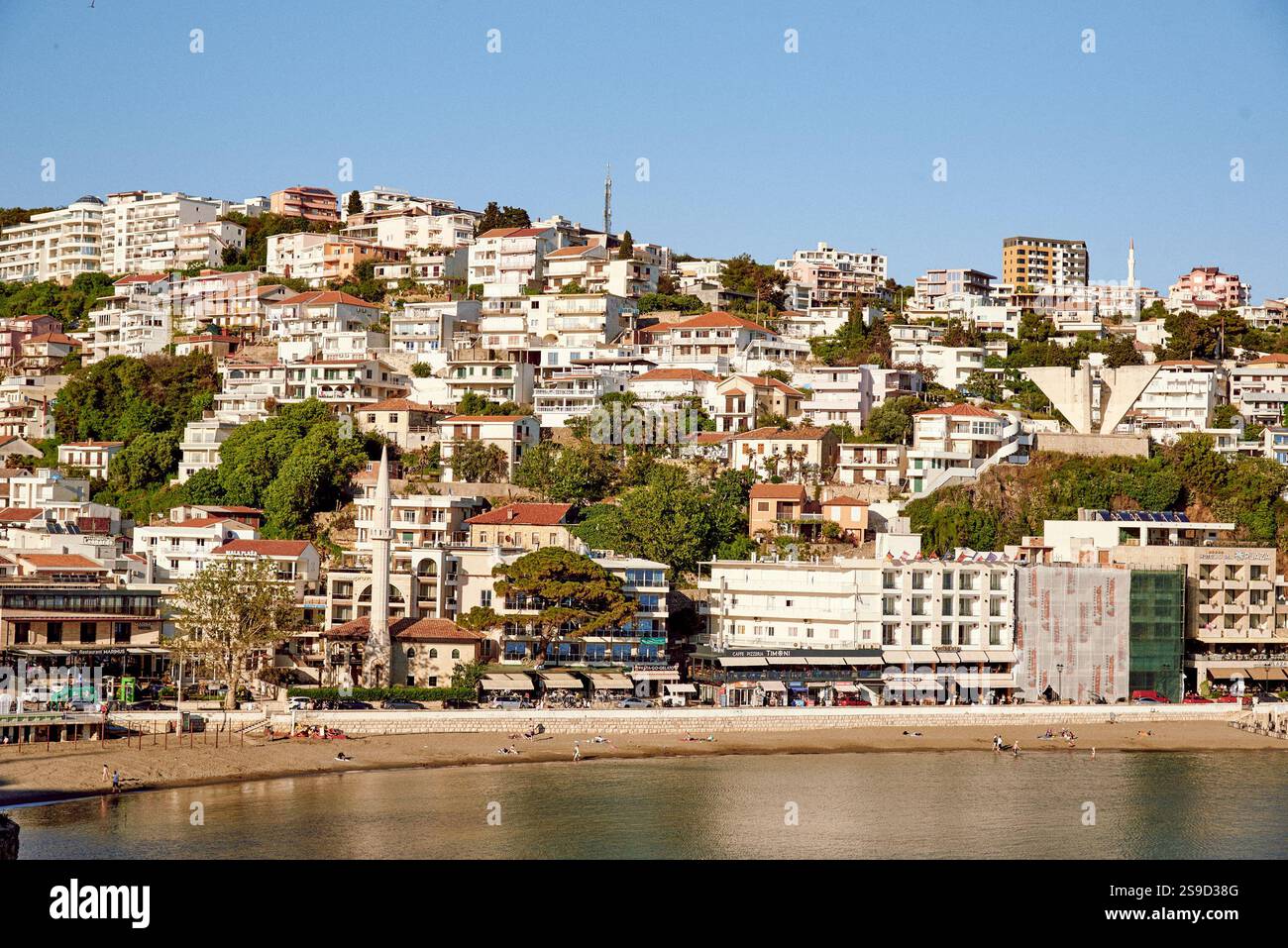 Ulcinj, Montenegro, April 2024, Residential town buildings, city ...