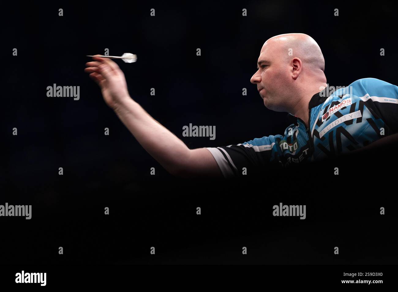 Den Bosch, Netherlands. 25th Jan, 2025. DEN BOSCH - Darter Rob Cross ...
