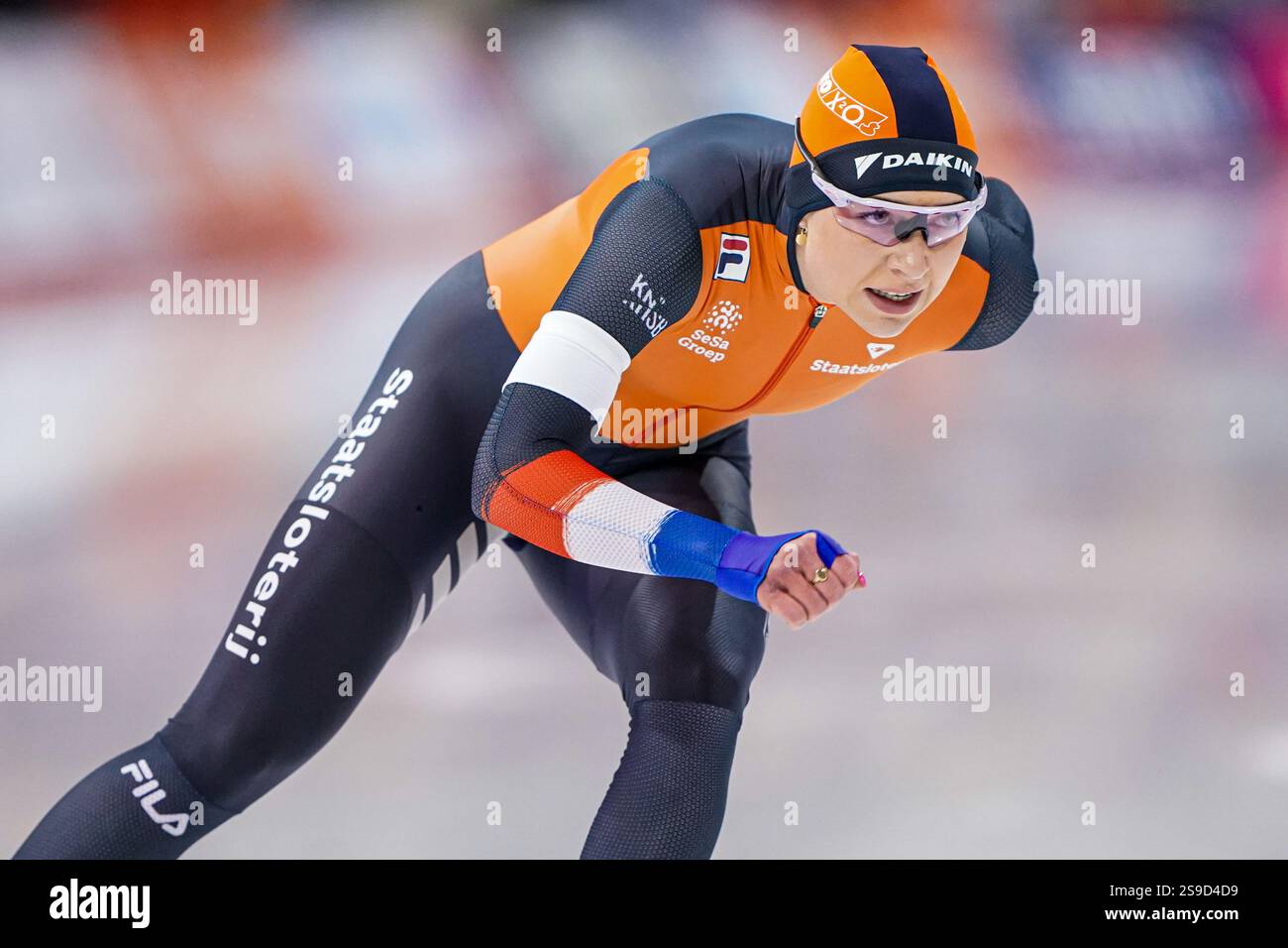 CALGARY, CANADA - JANUARY 25: Joy Beune of Netherlands competing during ...