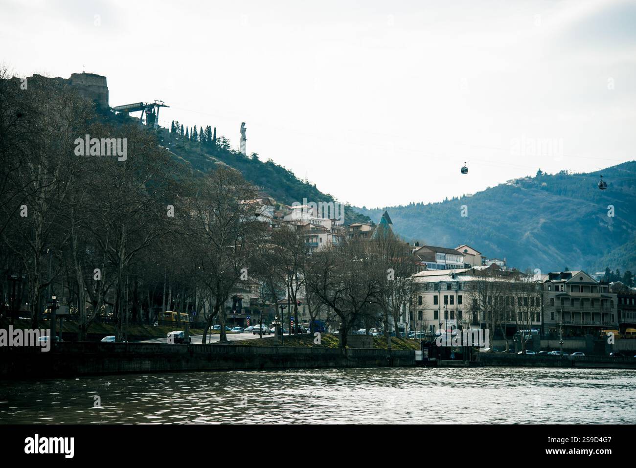 Tbilisi, Georgia, 12 March 2019: Residential town buildings, city ...