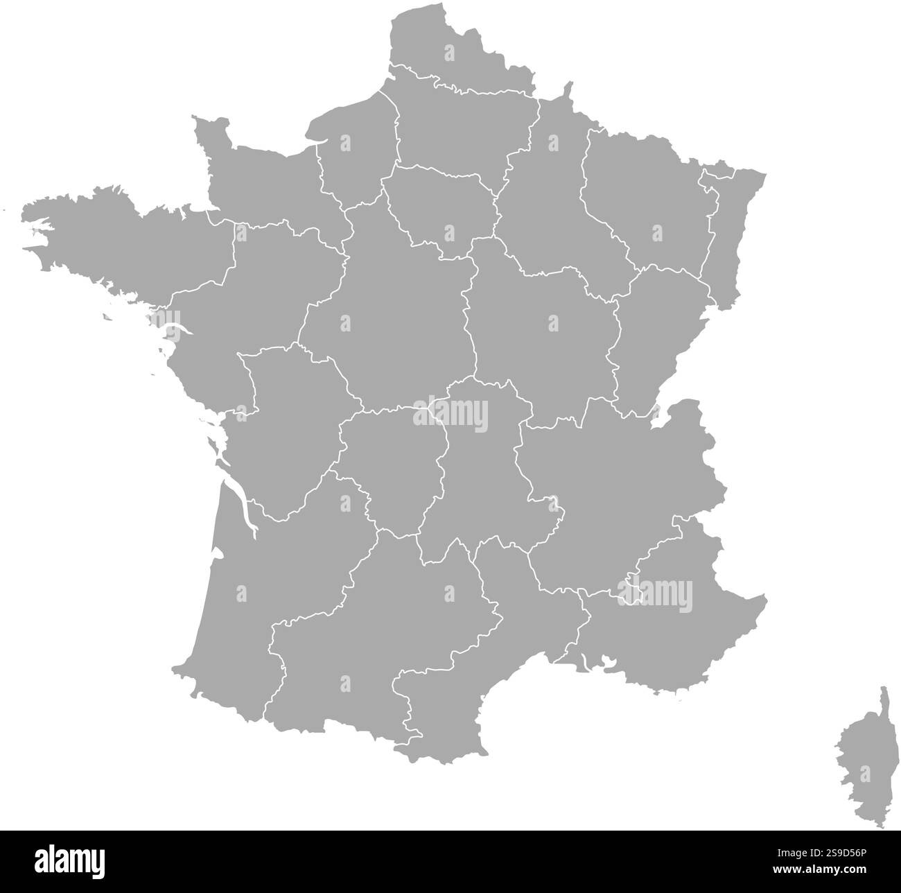 Map of France with the provinces Stock Vector Image & Art - Alamy