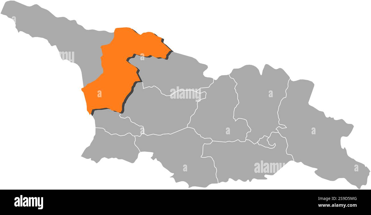 Map of Georgia with the provinces, Samegrelo-Zemo Svaneti is ...