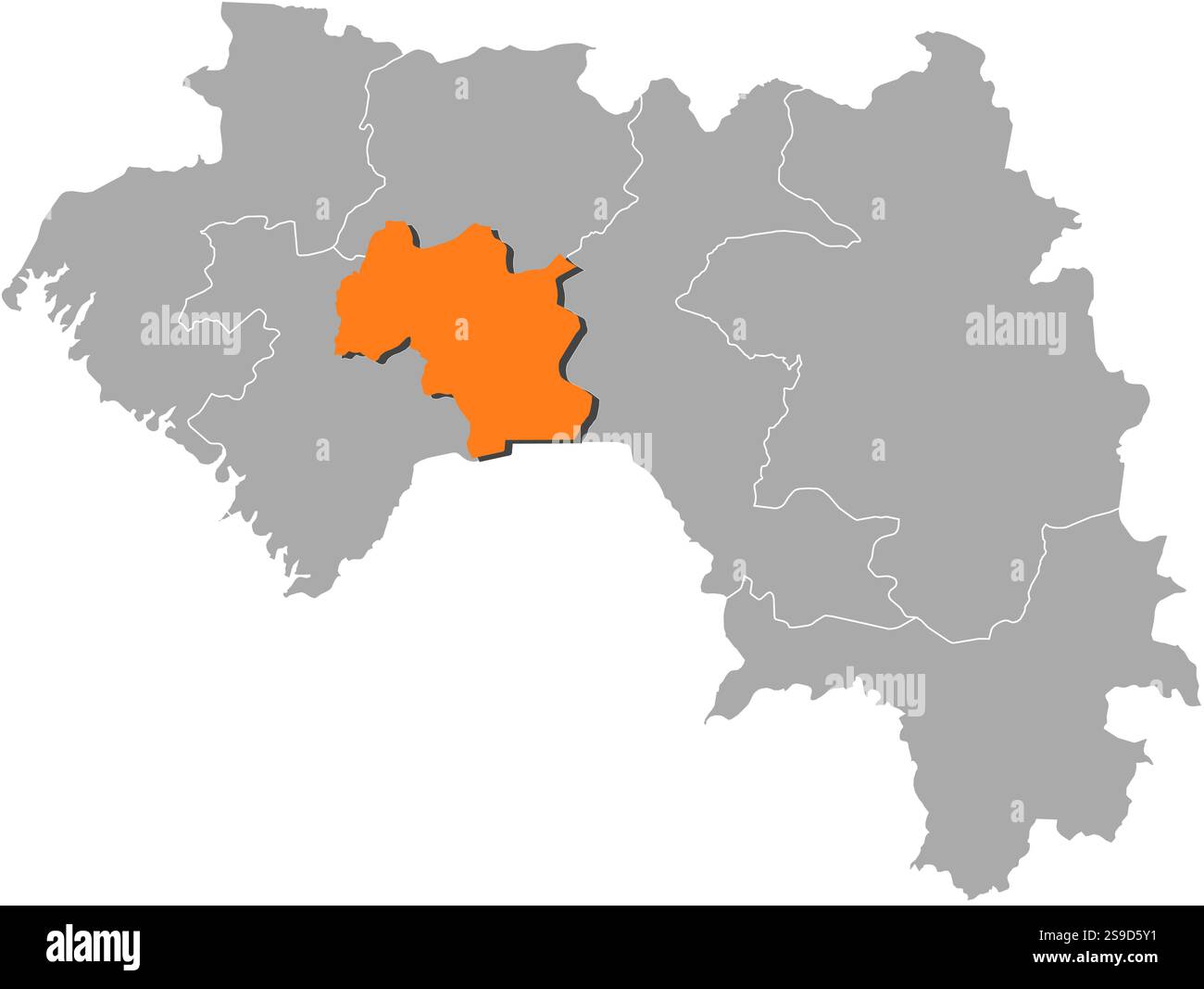 Mamou outline map hi-res stock photography and images - Alamy
