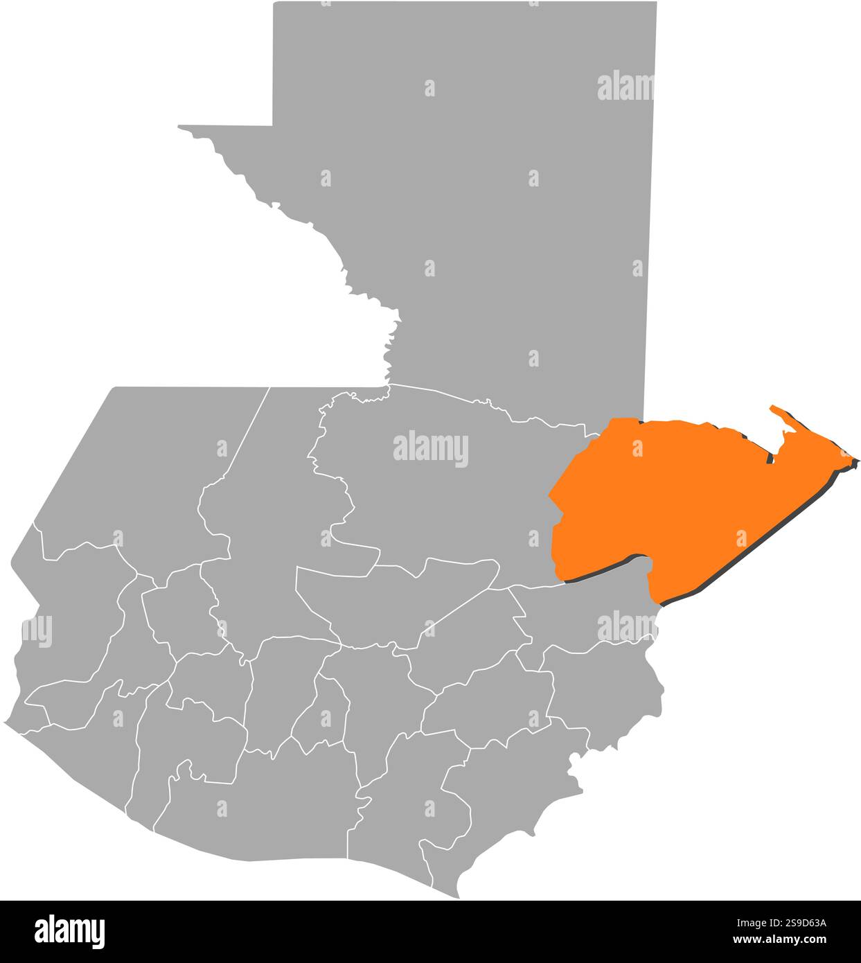 Izabal vector outline map hi-res stock photography and images - Alamy