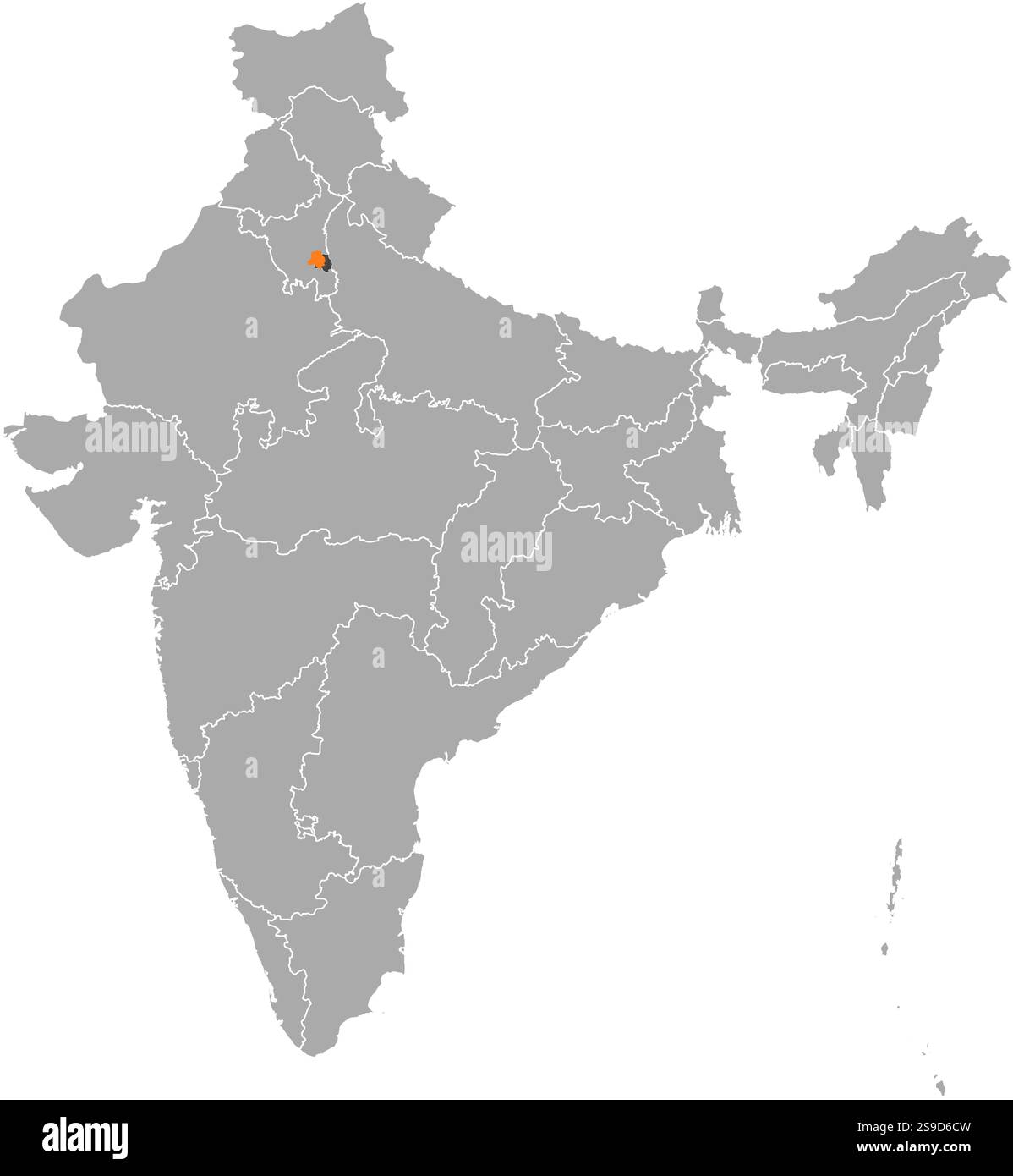 Delhi national capital region map hi-res stock photography and images ...
