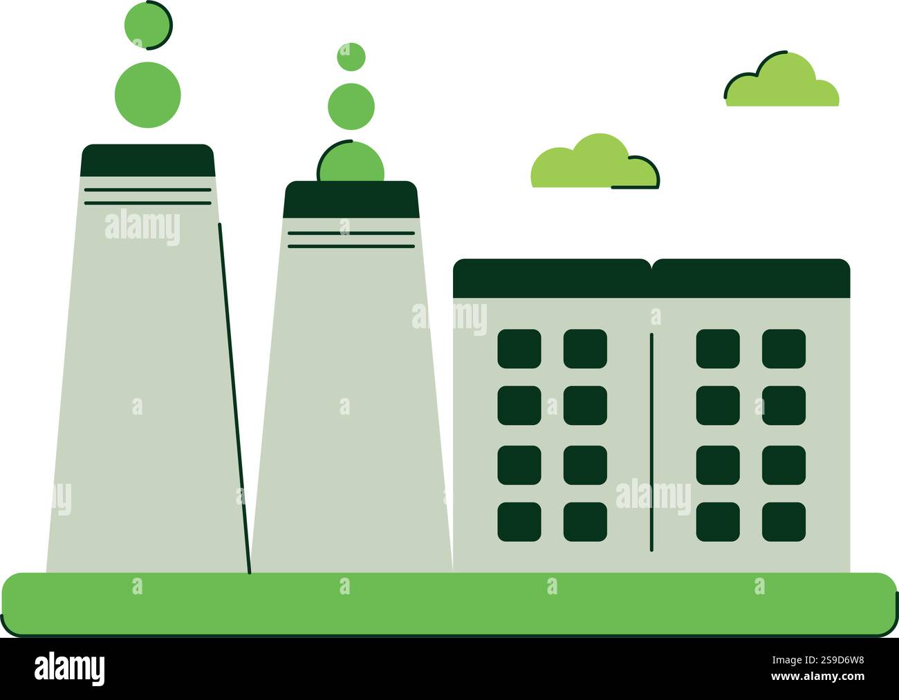 Eco factory icon Stock Vector Image & Art - Alamy