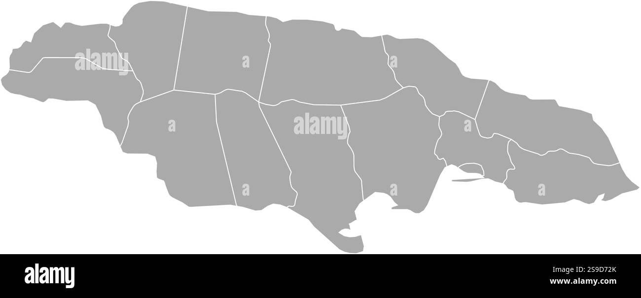 Outline simple map jamaica Stock Vector Images - Alamy