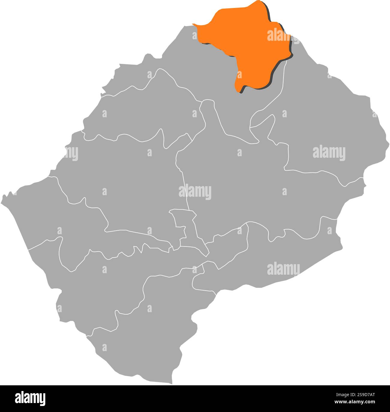 Butha buthe outline map hi-res stock photography and images - Alamy