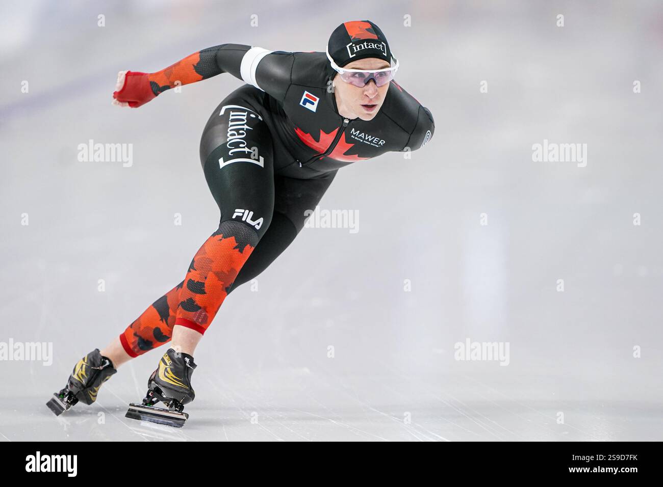CALGARY, CANADA - JANUARY 25: Ivanie Blondin of Canada competing during ...