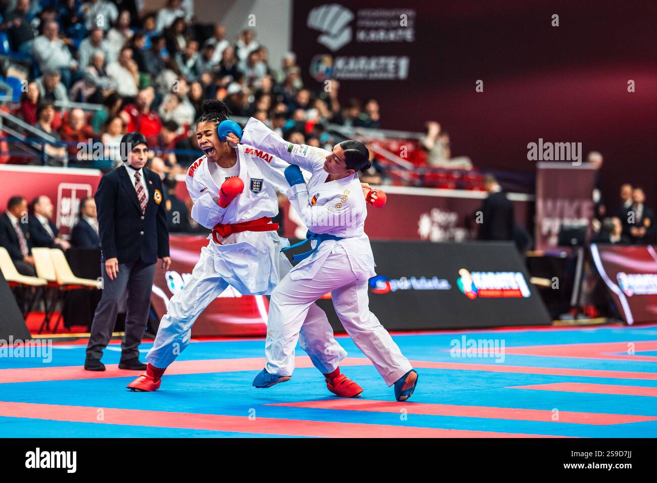 Maria Torres Garcia (ESP) and Rochelle Walters (ENG) Female Kumite ...