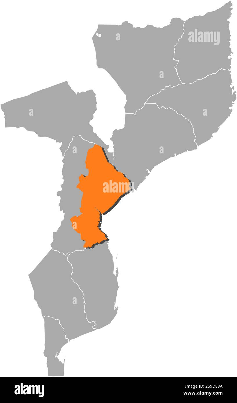 Sofala vector outline map hi-res stock photography and images - Alamy