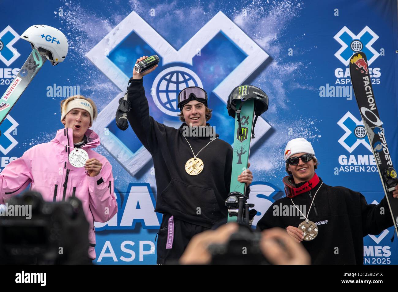 January 24, 2025, Aspen, Colorado, USA: From left to right ANDRI ...