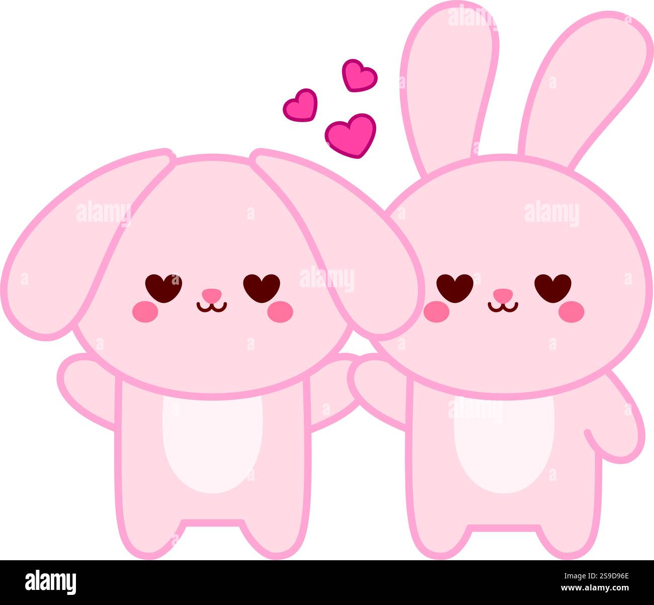 Cute bunny couple Stock Vector Image & Art - Alamy