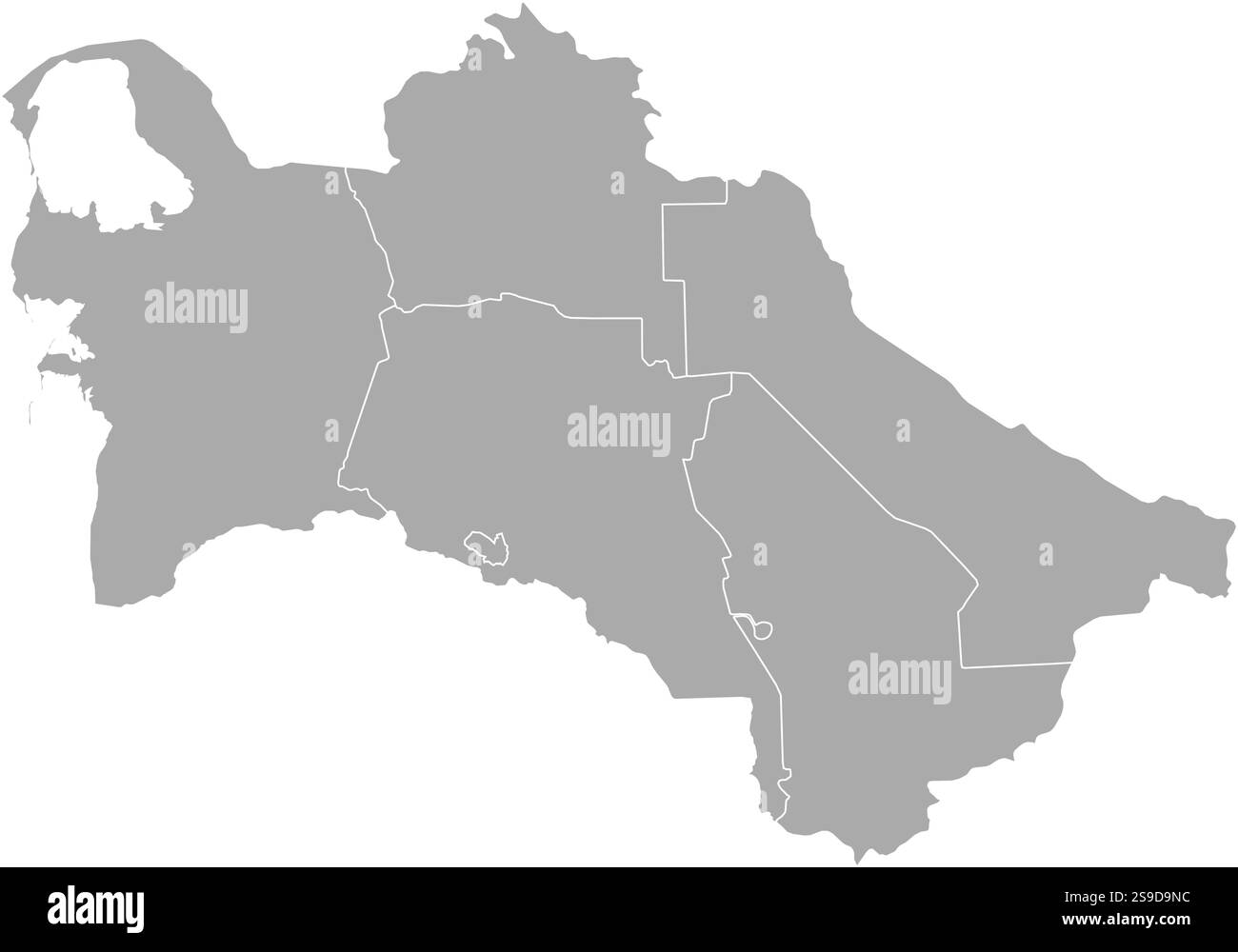 Map of Turkmenistan with the provinces Stock Vector Image & Art - Alamy