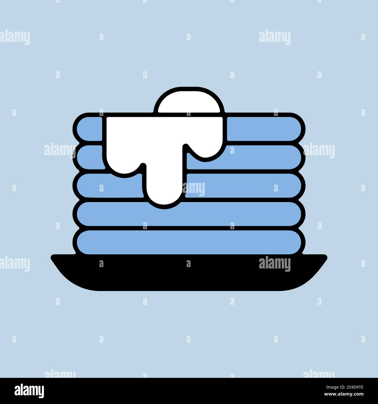 Pancake vector icon. Fast food sign. Graph symbol for cooking web site ...