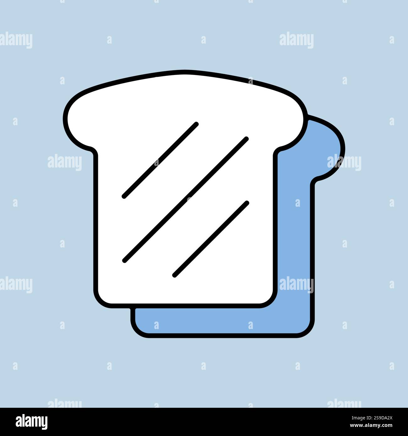 Bread, Toast vector icon. Fast food sign. Graph symbol for cooking web ...