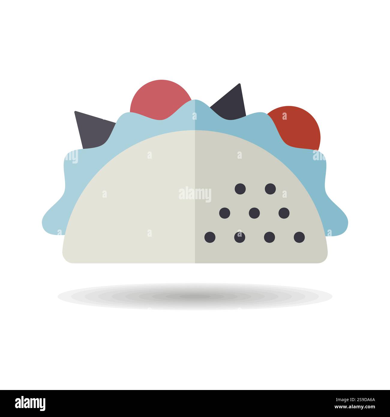 Taco vector icon. Fast food sign. Graph symbol for cooking web site and ...