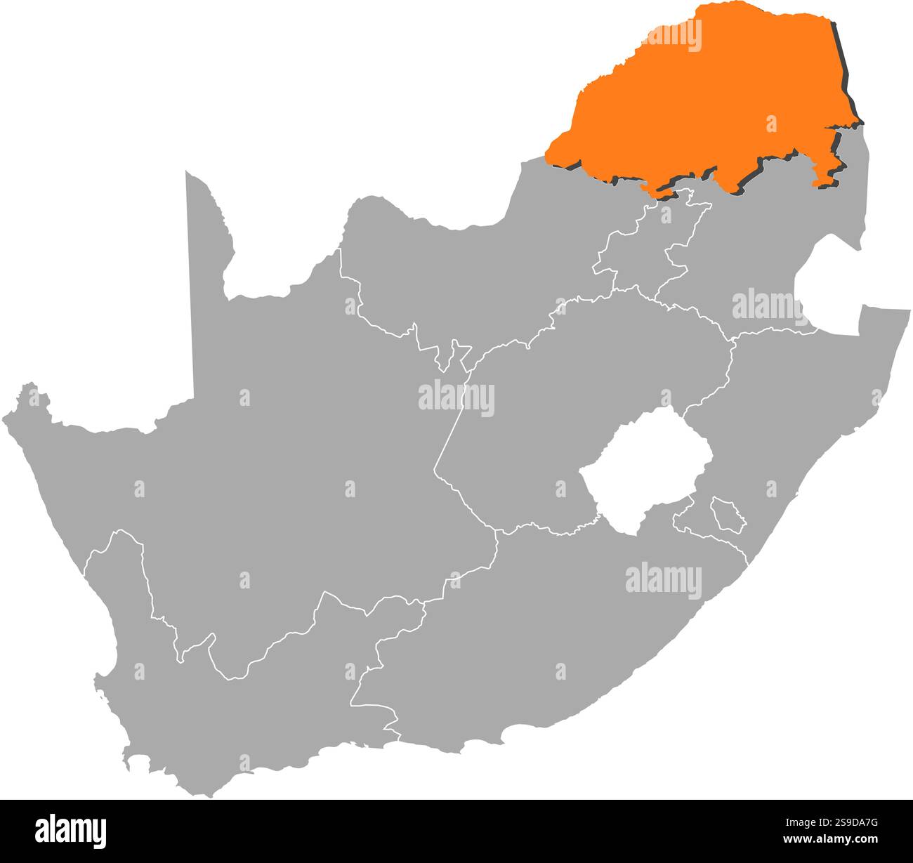 Limpopo vector outline map hi-res stock photography and images - Alamy