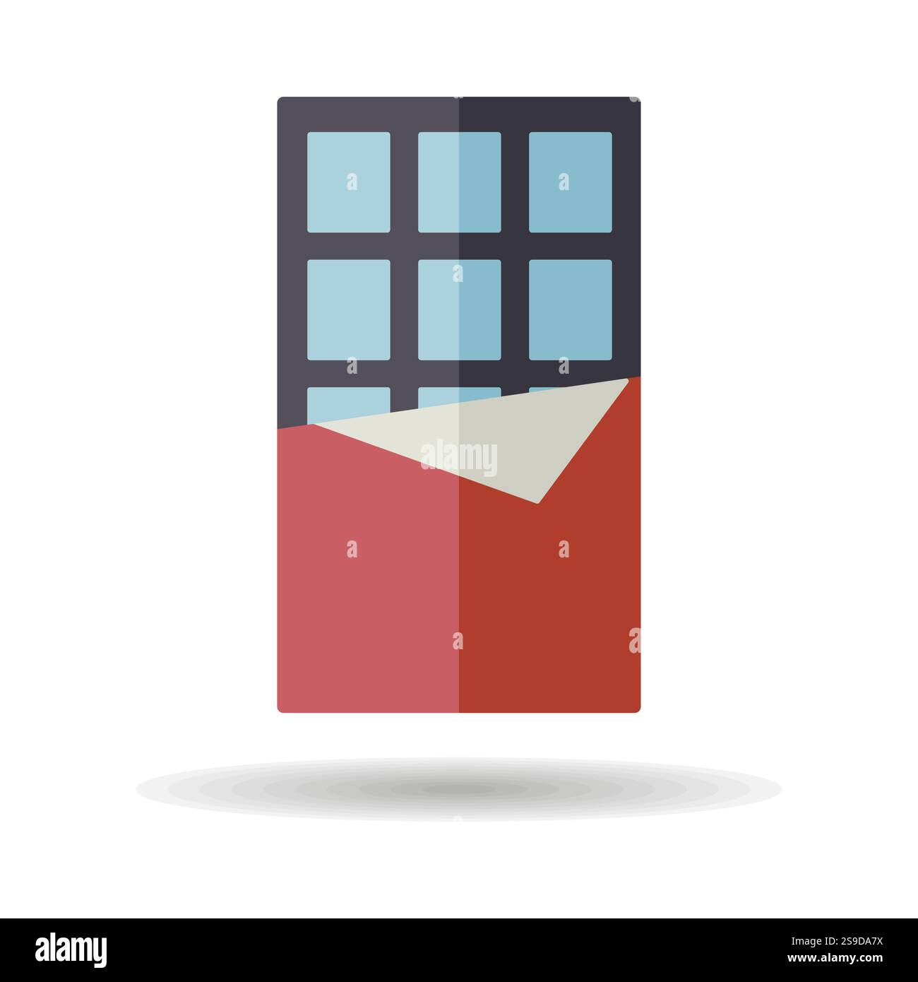 Chocolate bar vector icon. Fast food sign. Graph symbol for cooking web ...