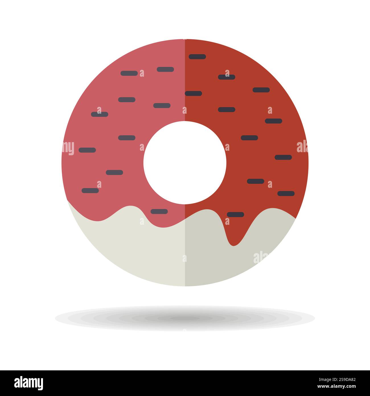Donut vector icon. Fast food sign. Graph symbol for cooking web site ...