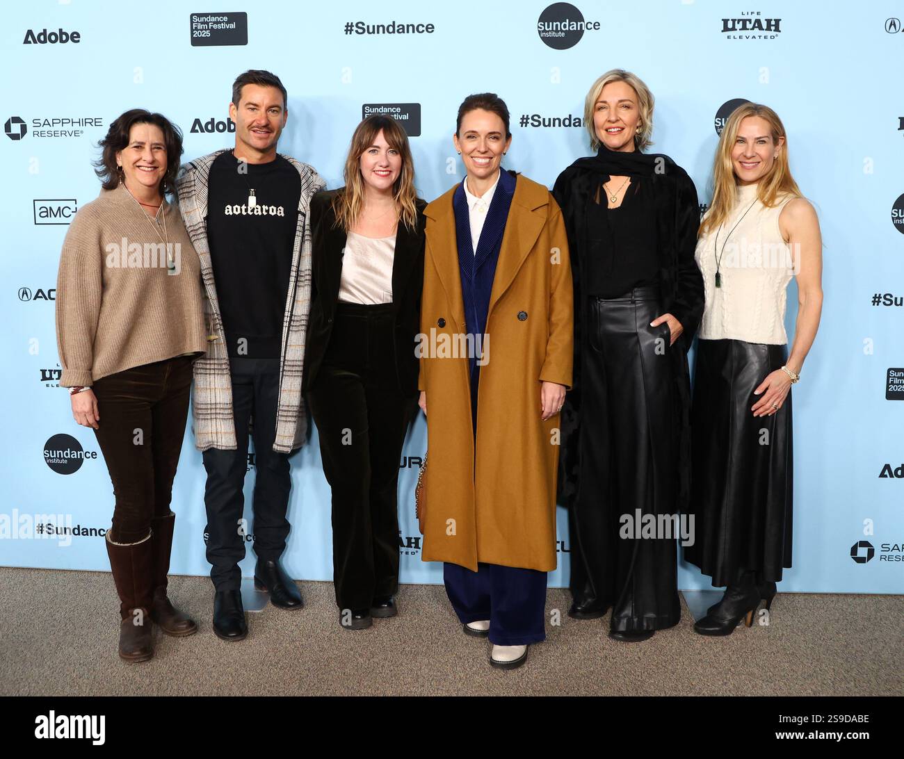 Gigi Pritzker, Clarke Gayford, Lindsay Utz, Jacinda Ardern, Michelle ...