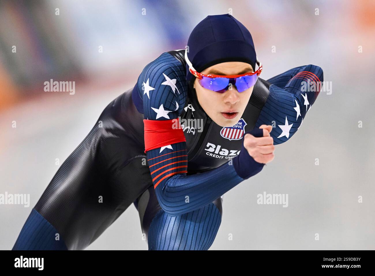 CALAGARY, AB - JANUARY 25: Greta Myers (USA) races during the 1500m ...