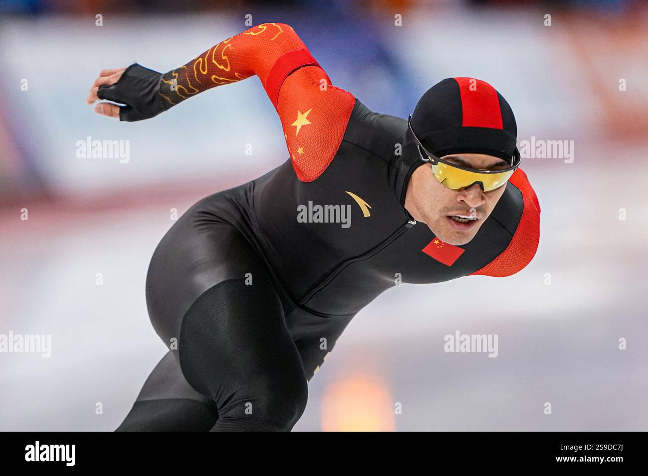 CALGARY, CANADA - JANUARY 25: Zhongyan Ning of China competing during ...