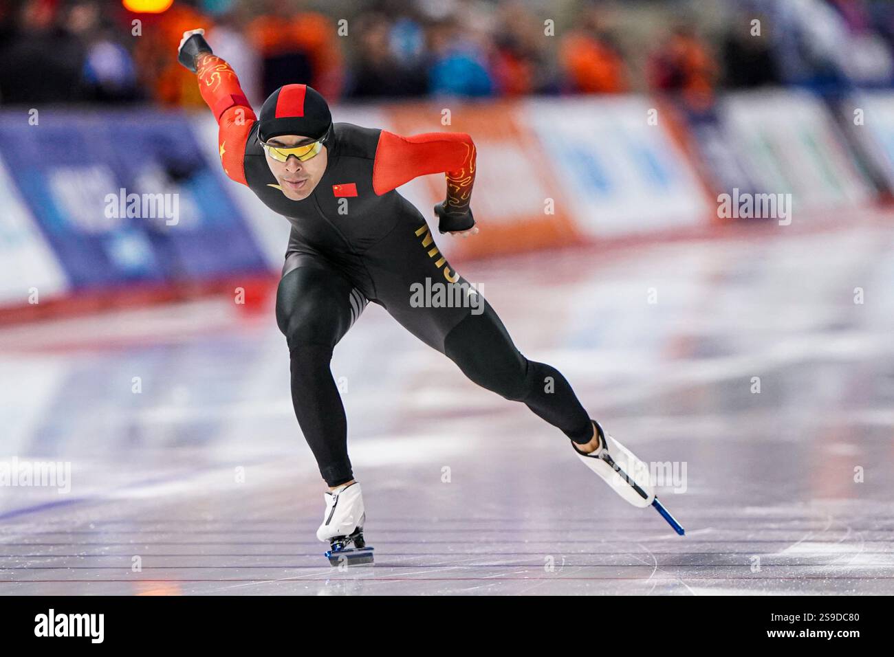 CALGARY, CANADA - JANUARY 25: Zhongyan Ning of China competing during ...