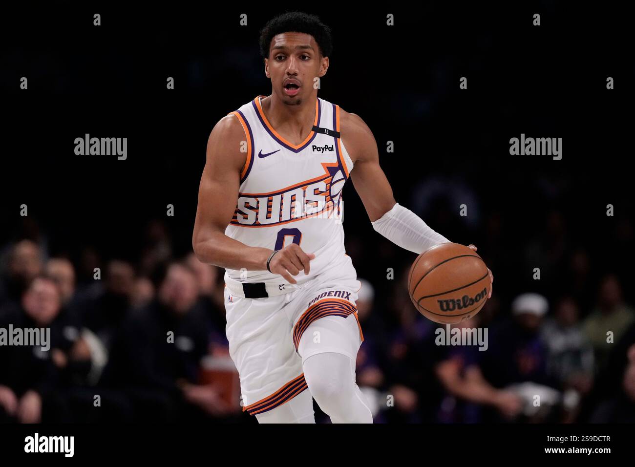 Phoenix Suns' Ryan Dunn (0) during the first half of an NBA basketball ...