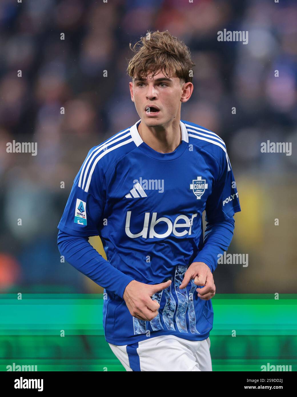 Como, Italy, 25th January 2025. Nico Paz of Como looks on during the ...