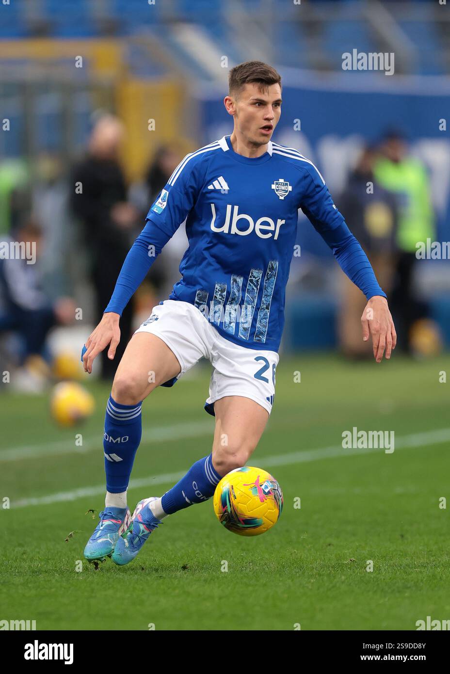 Como, Italy, 25th January 2025. Yannick Engelhardt of Como 1907 during ...