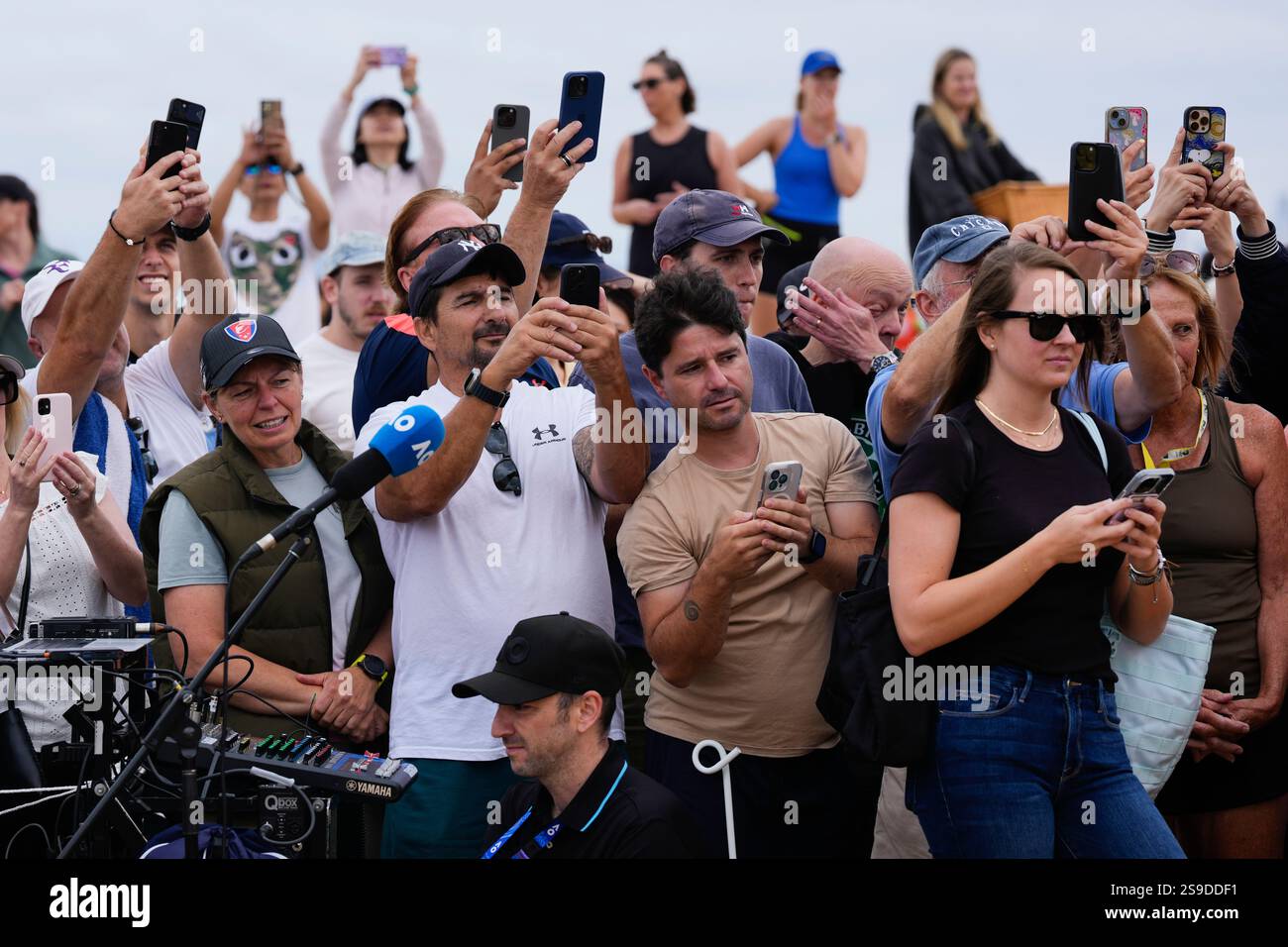 People watch as Madison Keys of the U.S. poses for photos at Brighton ...